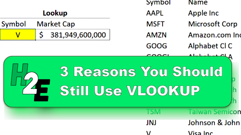 3 Reasons You Should Still Use VLOOKUP - HowtoExcel.net
