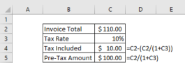 How to Calculate Tax Included in an Invoice - HowtoExcel.net