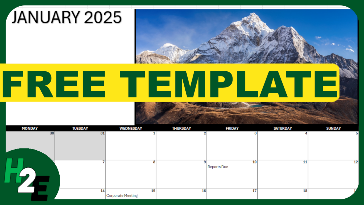 Free Calendar and Task Manager Template – HowtoExcel.net