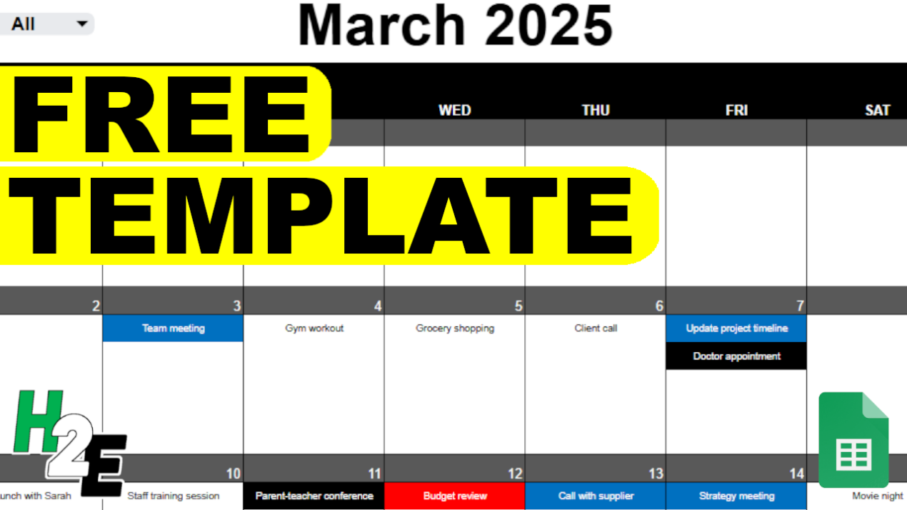 Free Google Sheets Calendar Template to Track Bills and Events ...