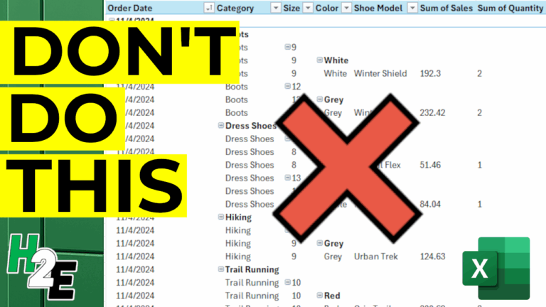 10 Pivot Table Mistakes to Avoid – HowtoExcel.net